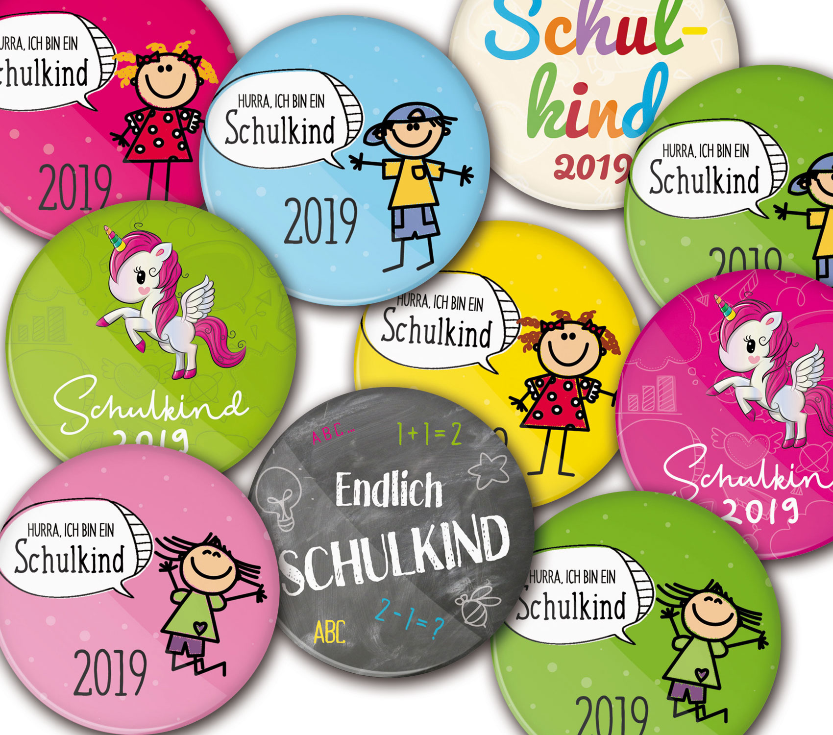 Schulkind-Buttons zur Einschulung bestellen | stylebutton.de