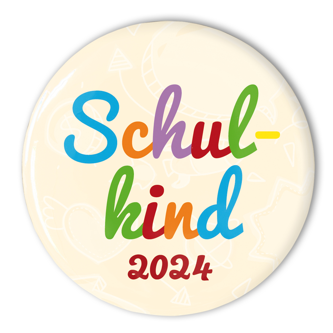 Schulkind Button #10 bunt | stylebutton.de